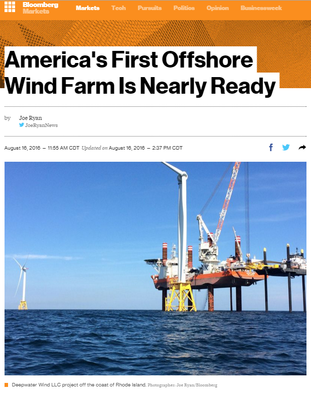 "America's First Offshore Wind Farm Is Nearly Ready"… Get ready for ...