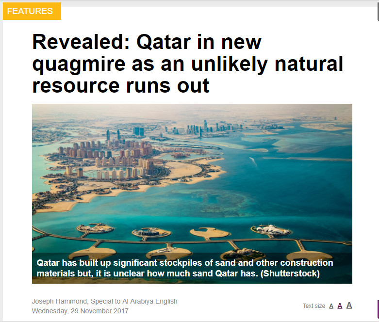 Qatar Runs Out of Sand! • Watts Up With That?