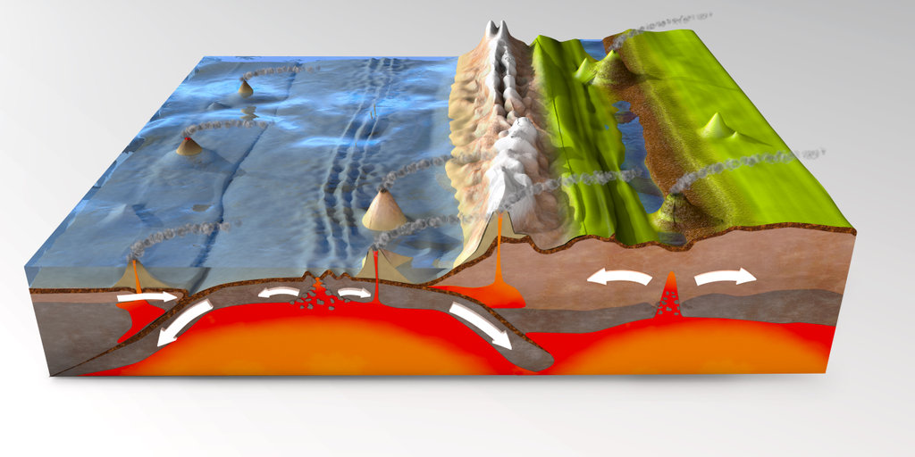 3d illustration of a scientific ground cross-section to explain ...