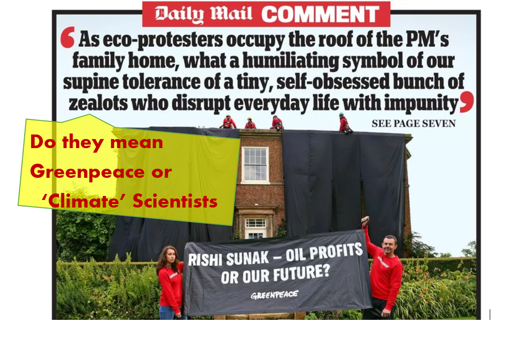 Greenpeace Sunaks Home – Watts Up With That?