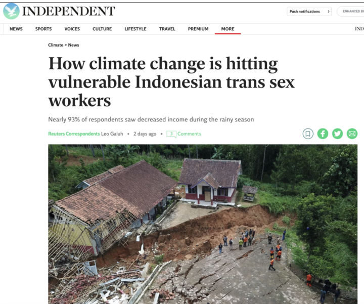 UK Independent: ‘Climate change is hitting vulnerable Indonesian trans ...