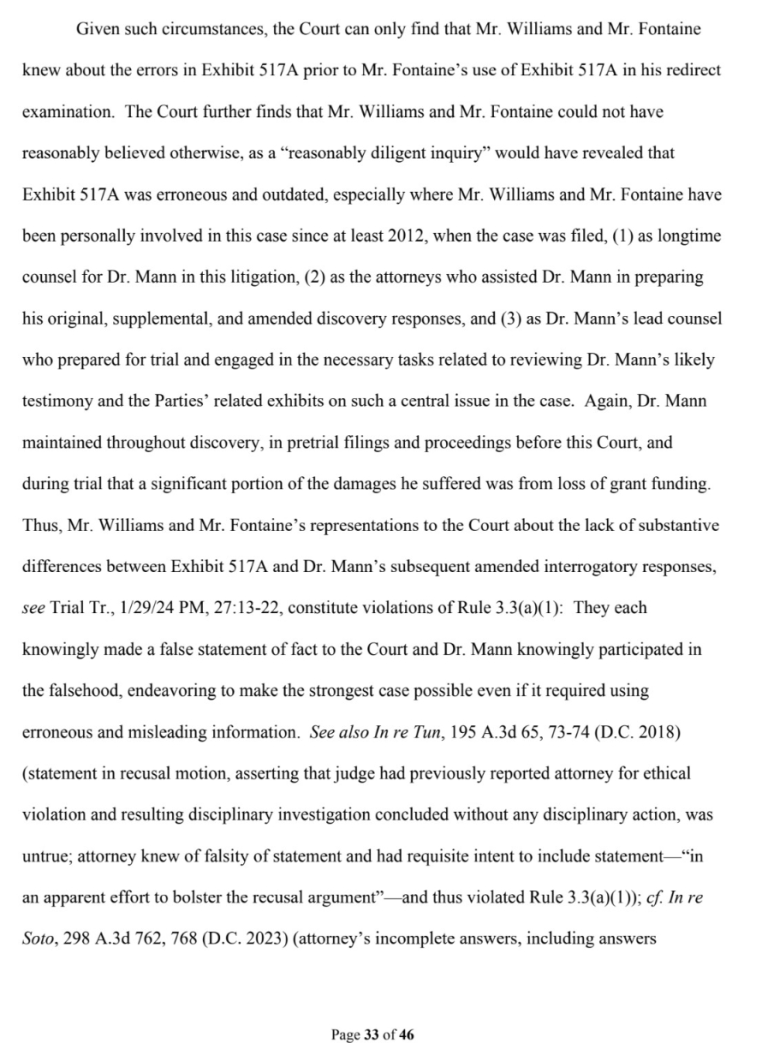 BREAKING: Judge sanctions Michael E. Mann for "Bad-Faith Trial ...